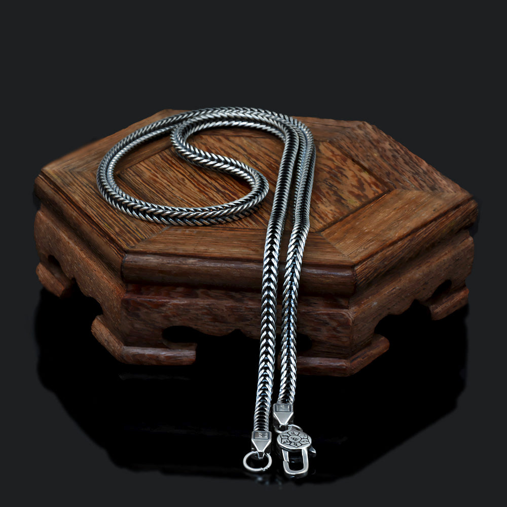 S925 Silver Handmade Chain Necklace For Men - Sergo